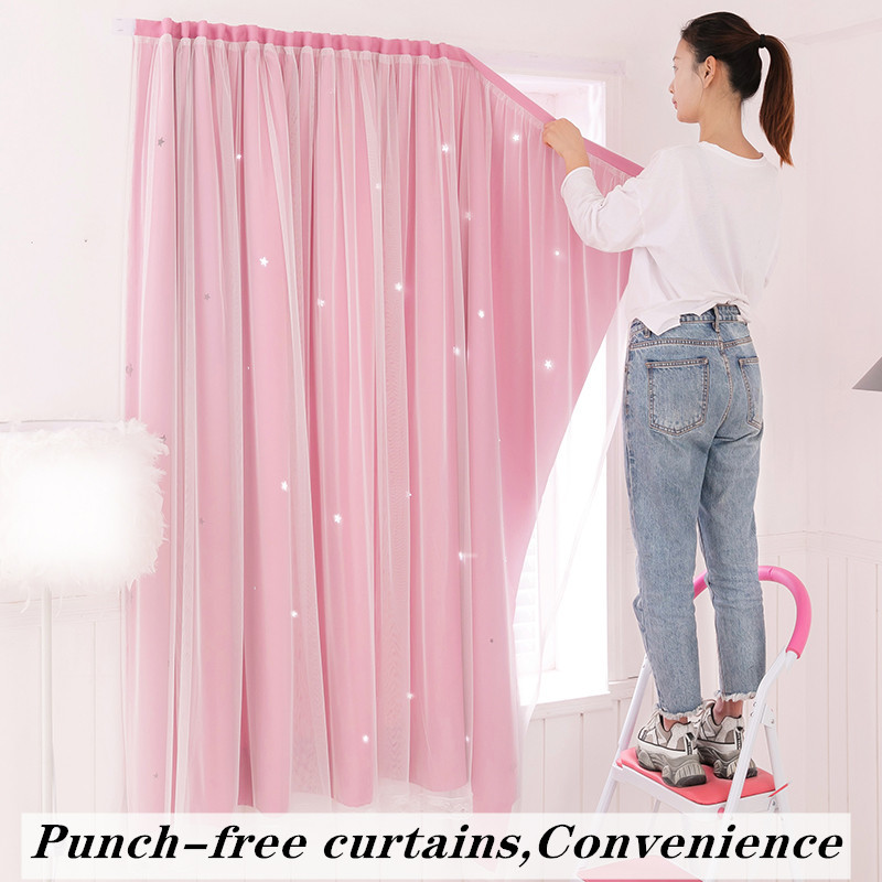 🔥Spot 🔥 Hot Sale Self-adhesive Punch-Free Curtains Magic Paste ...
