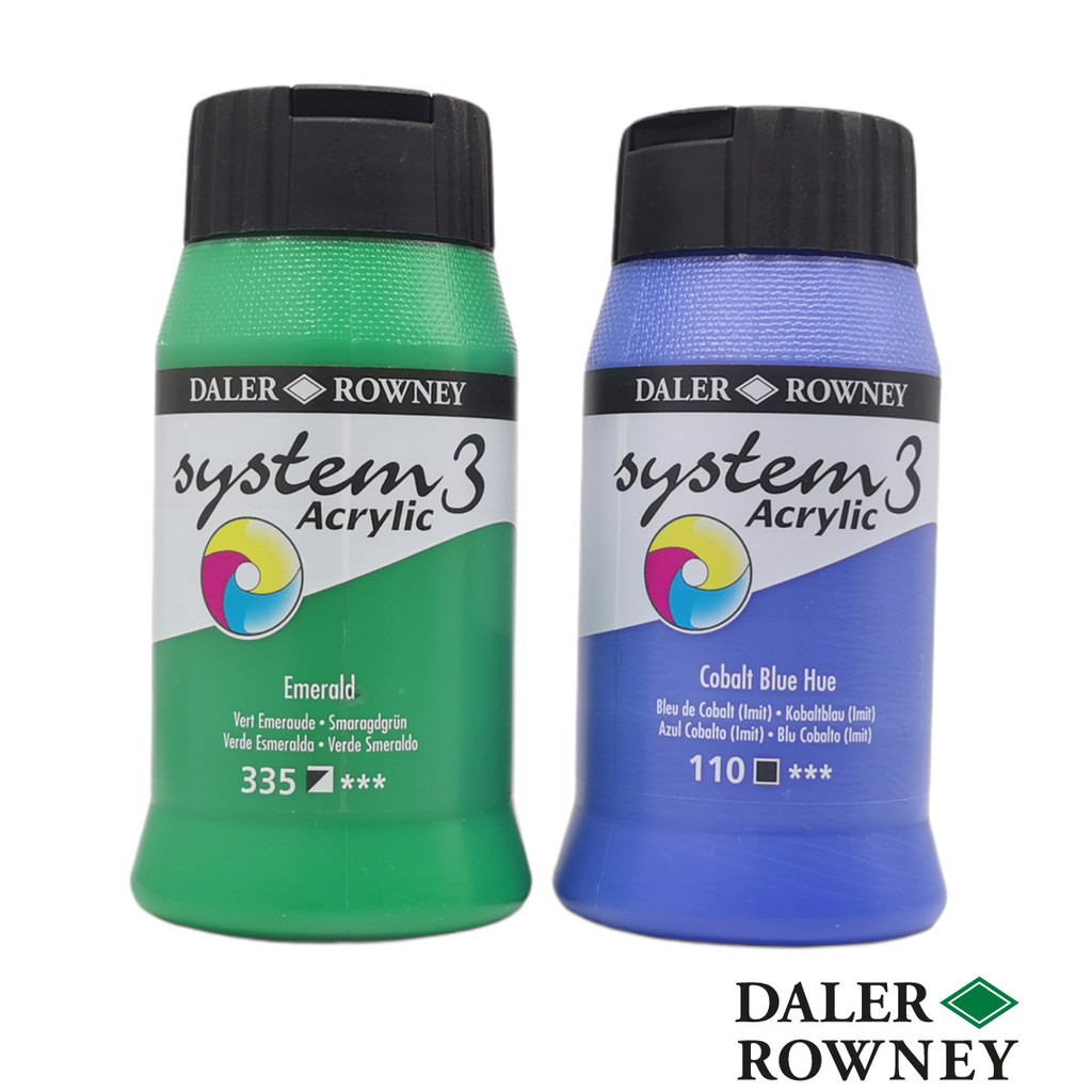 Daler Rowney 500ml System 3 Acrylic Paint Part 1/2 (284129500XXXX ...