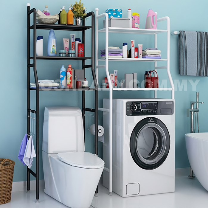 Washing Machine / Bathroom Multipurpose 3 Tier Steel Rack Maximum 20KG ...