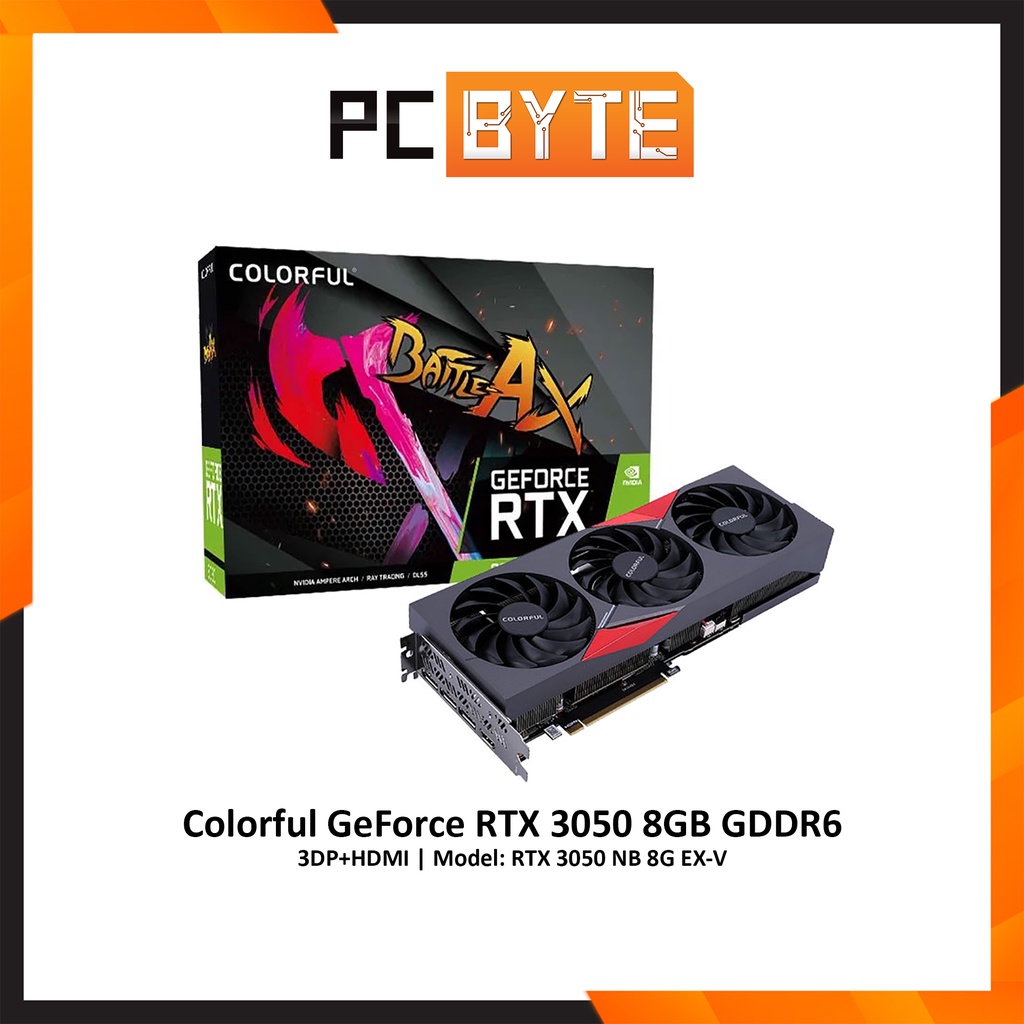 Colorful GeForce RTX 3050 8GB GDDR6 Graphics Card (RTX 3050 NB 8G EX-V ...
