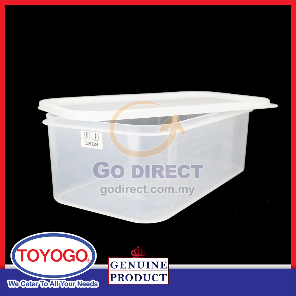 TOYOGO Microwavable Food Box with Lid - Translucent 3808 (5.7L) [2 ...