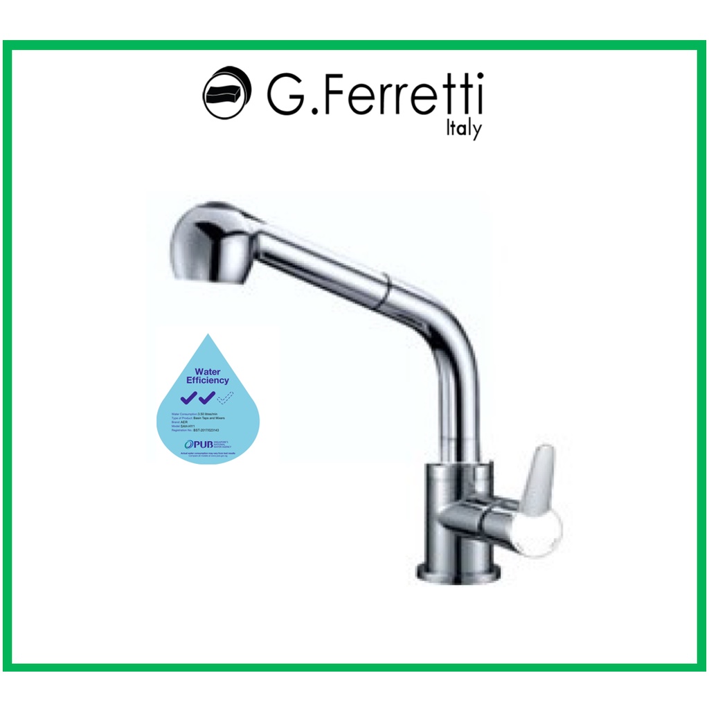 G.Ferretti Kitchen Sink Mixer Pull-out Tap GF30305 | Shopee Singapore