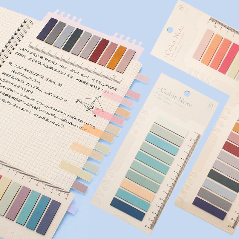 Retro Morandi Index Stickers Color Transparent Caliper Loose-Leaf ...