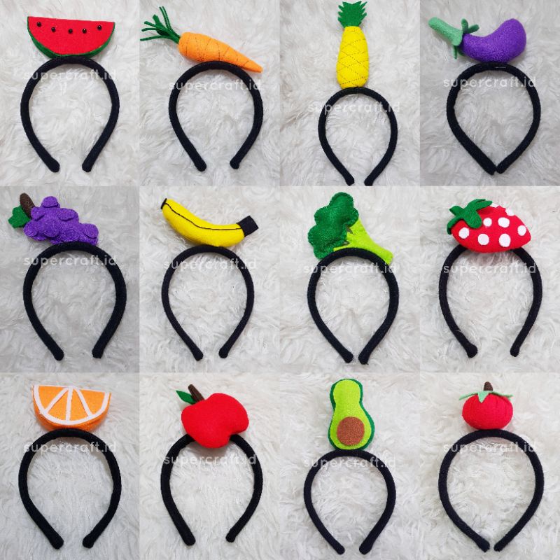 Banana Headband Watermelon Pineapple Grape Strawberry Vegetable Costume ...