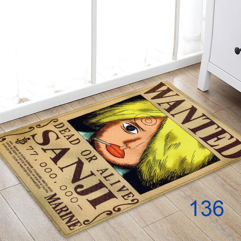 Cartoon Luffy Rug Anime One Piece Floor Mat Door Mat Bathroom Mat Non ...