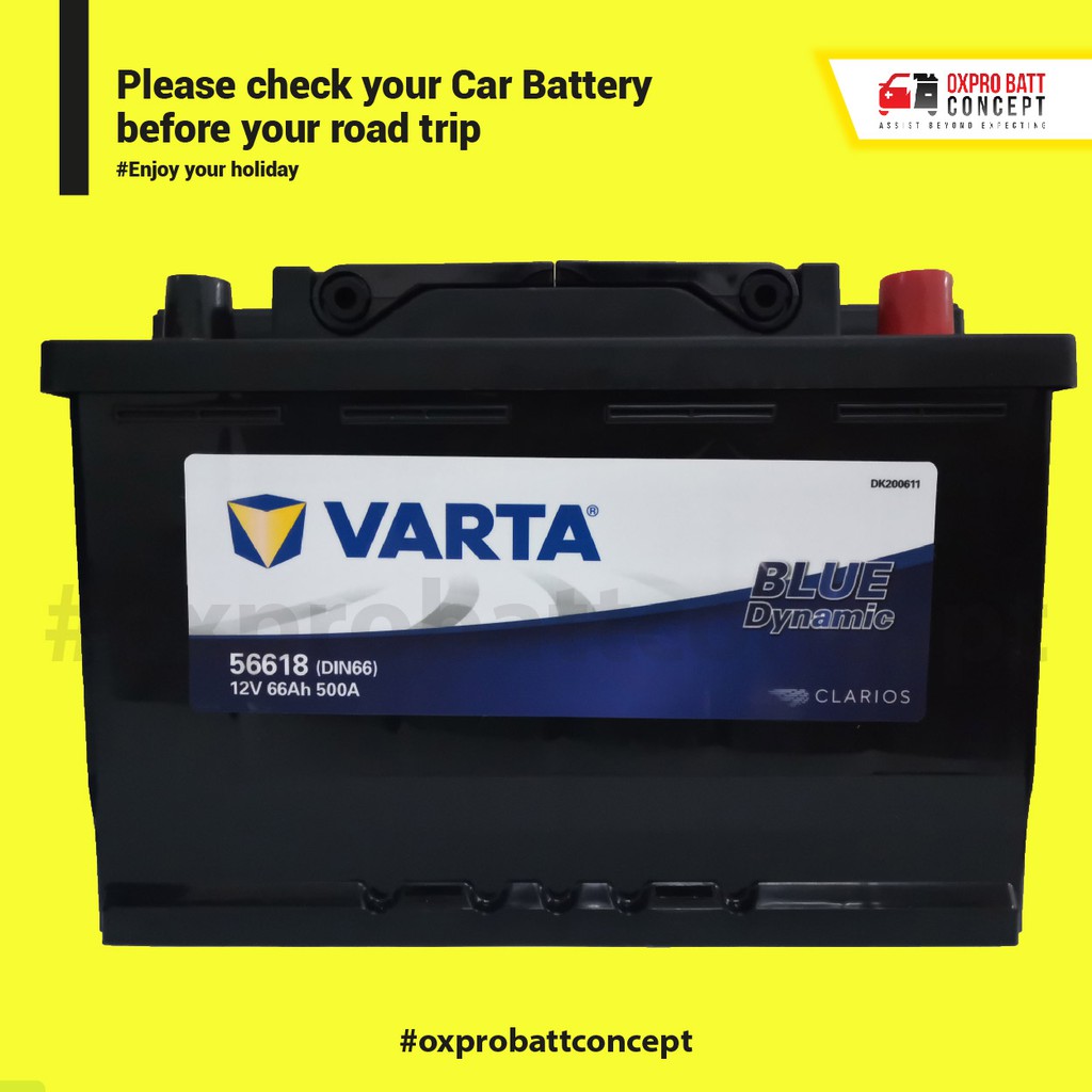 VARTA DIN66L (56618) Blue Dynamic Car BatteryToyota Hilux & Fortuner, Ford Ranger, Mazda BT-50 ...