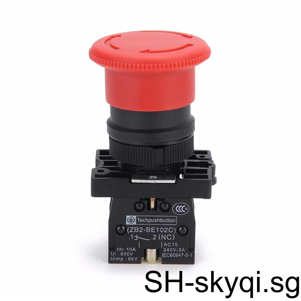 Industrial Starter Emergency Stop Switch Rotating Reset Screw Terminal ...