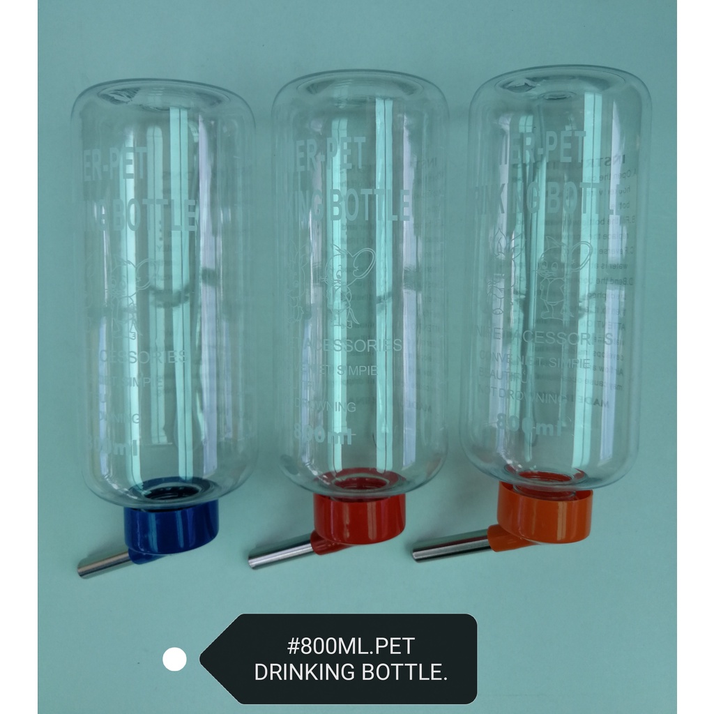 Bird Rabbit Hamster Rodent Water Drinking Bottle 800ml (Random Color ...