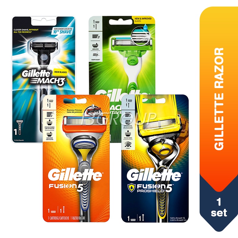 Gillette Fusion 5 / Mach 3 / ProGlide / SkinGuard Razor Handle, 1s ...