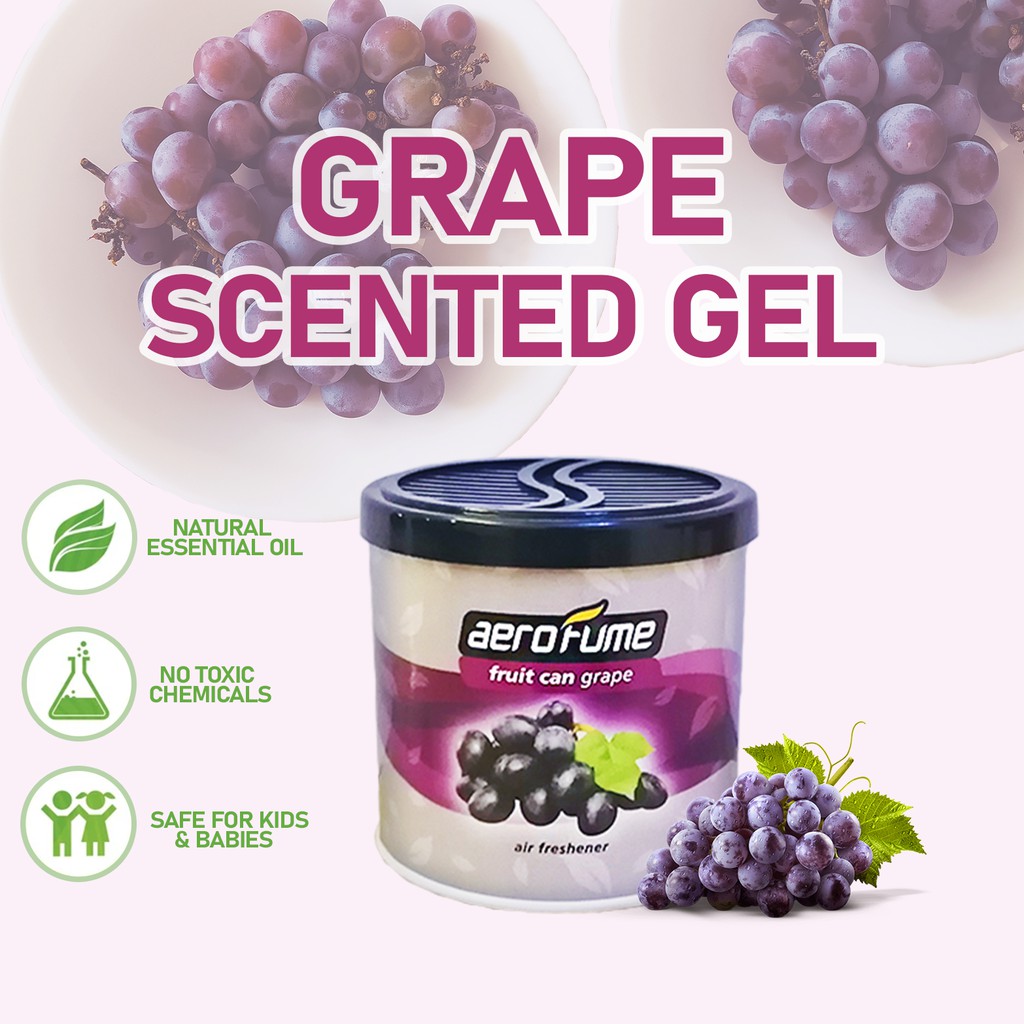 Aerofume Natural Scent Fruit Scented Gel (Grape) 70g Car Perfume Air ...