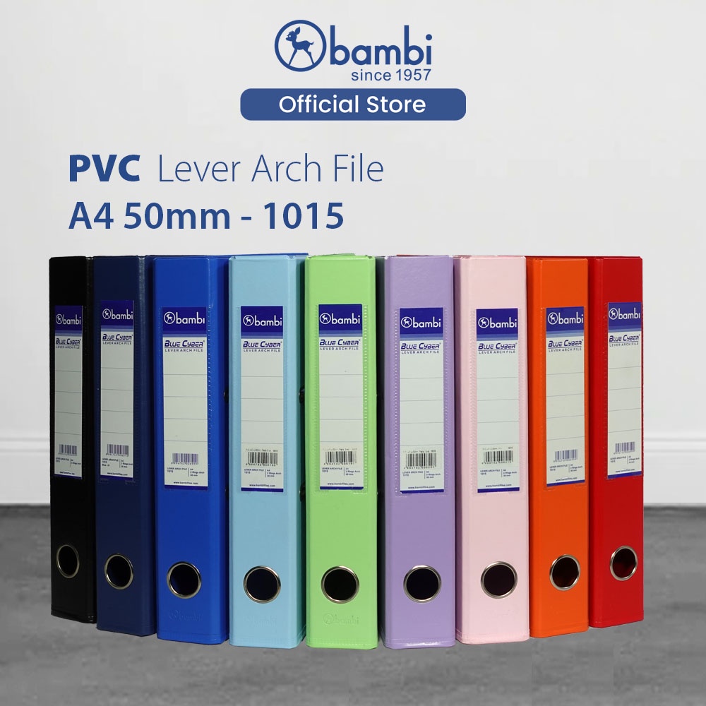 Bambi PVC Lever Arch File A4 50 mm (2 inch) – 1015 | Shopee Singapore