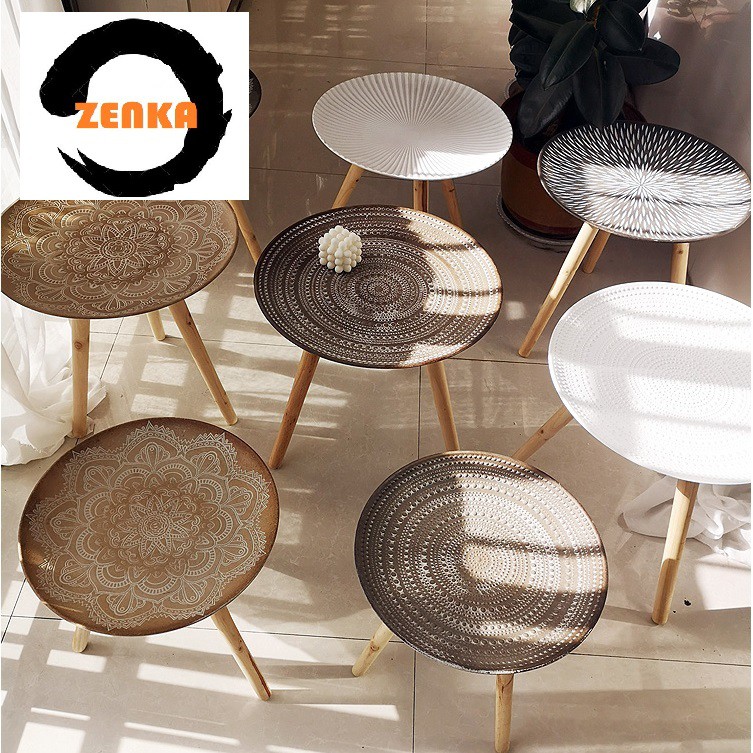 (Pre-order) Small round coffee table bedside table side tables | Shopee ...