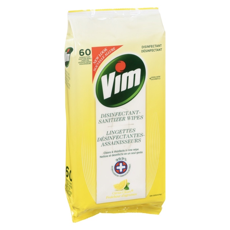 Bundle deal 6 Pkts x 60s VIM Disinfectant Sanitizer Wipes - Ocean Fresh ...