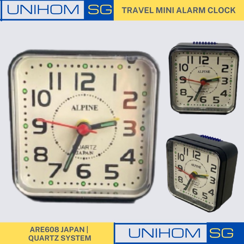 UnihomSG [ReadyStock] ALPINE Travel Mini Portable Quartz Japan Alarm ...