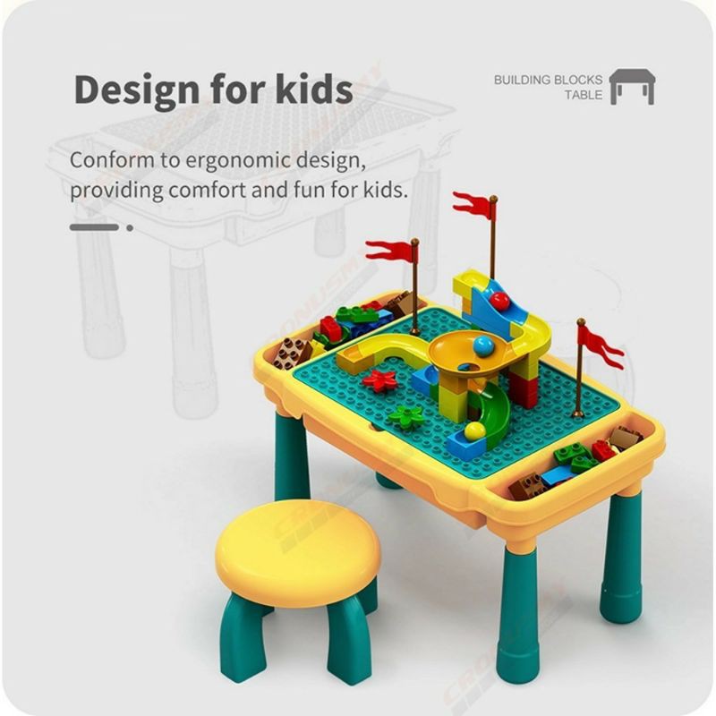 Children Table Multi-functions, Building Blocks Leaning Playing Study ...