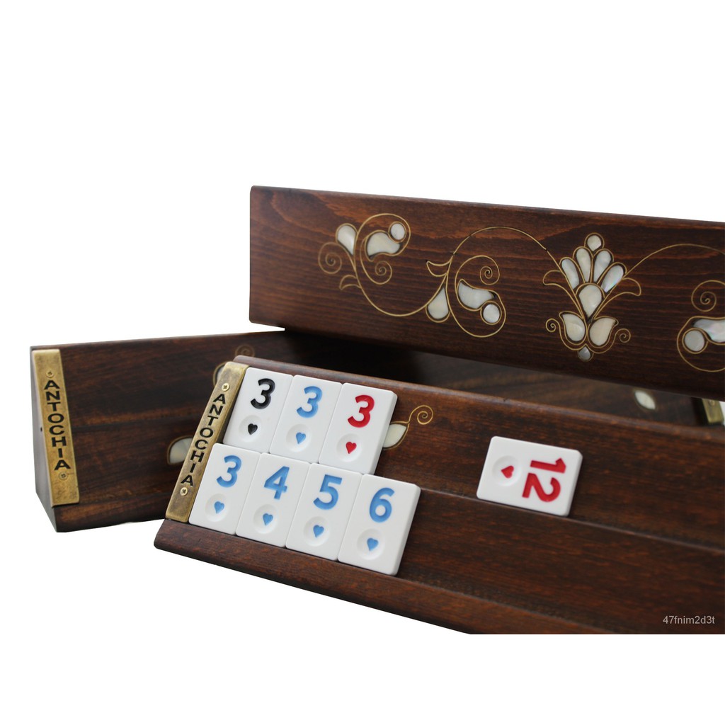 Rummicube Board Game Set Wooden Rummy Handmade Okey Game Gift for Mom ...