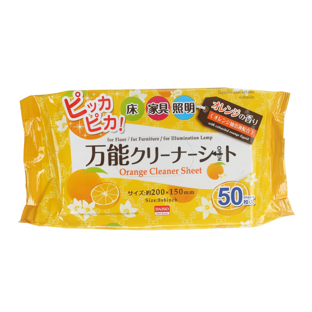 Daiso Orange Cleaner Sheet - (Floor/ Furniture/ Illumination Lamp ...