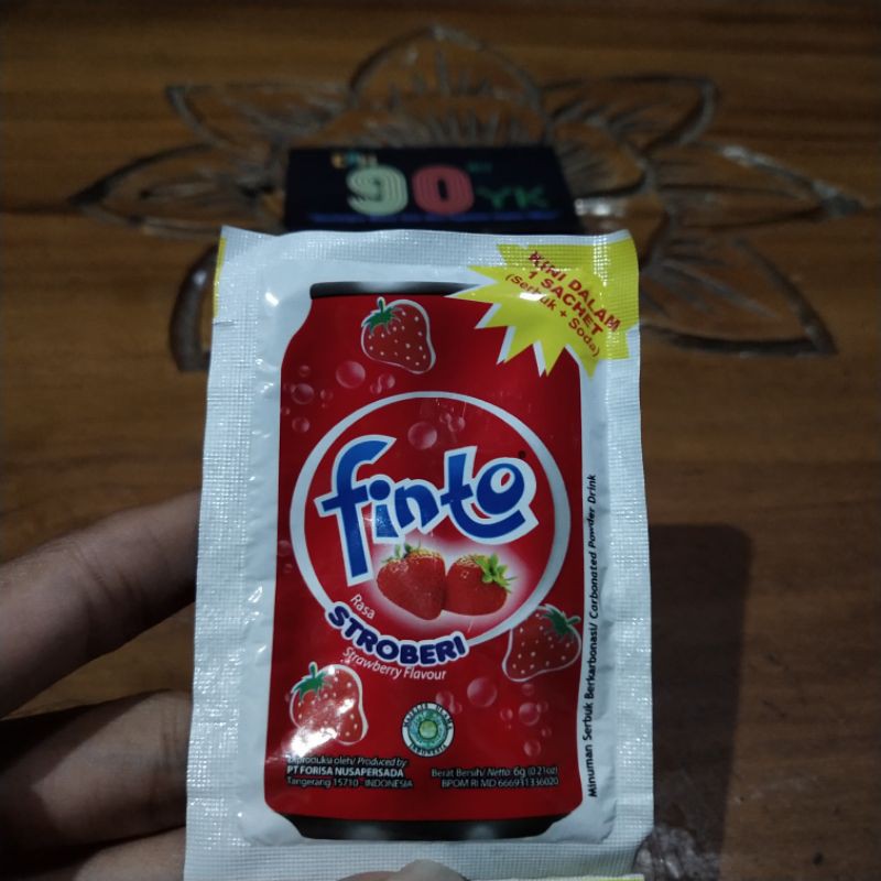 Finto 2PCS Strawberry Flavor Sachet. 90s Children's Old School Instant ...