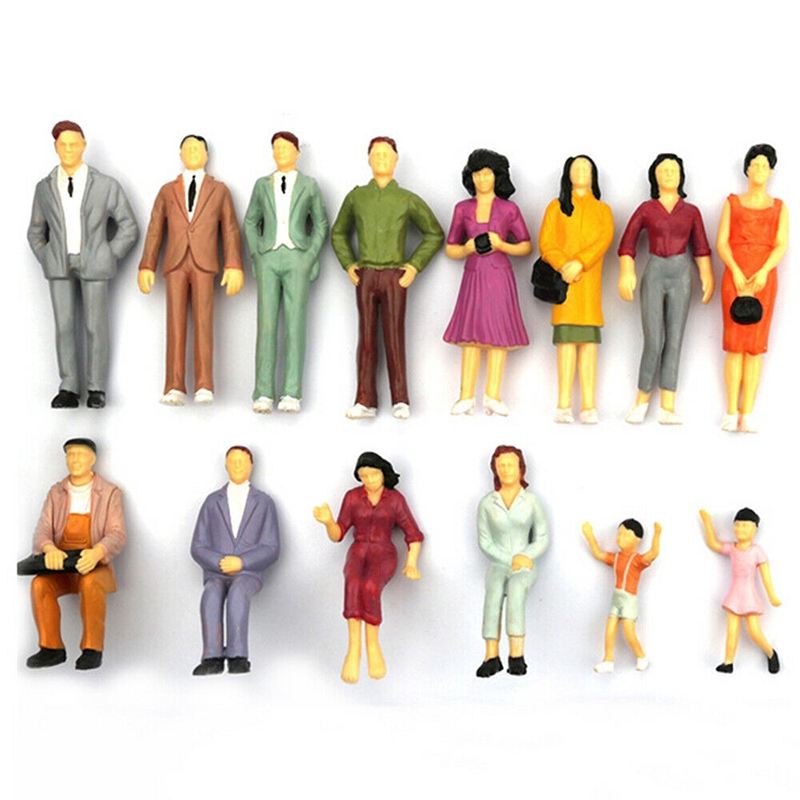 Model People Painted Mini DIY Figurines Cafts Plastic Scene Decoration ...