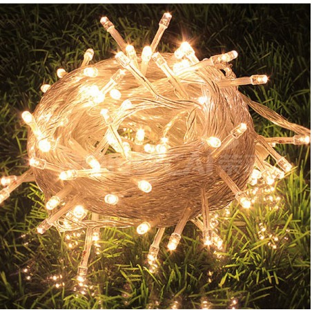 100 LED 10M String Christmas Lights (WARM WHITE) | Shopee Singapore