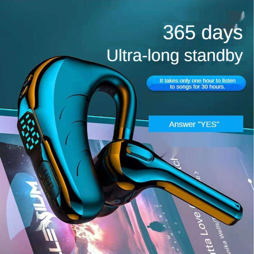 X13 Single Ear Headset with Mic Bluetooth 5.1 Earphone Noise Cancelling ...