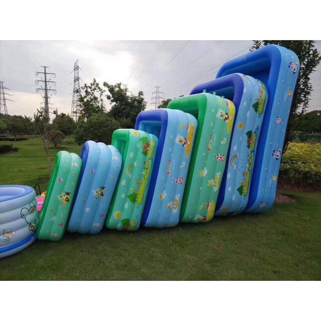 Inflatable swimming pool with rectangular box in many sizes (1m2, 1m3 ...