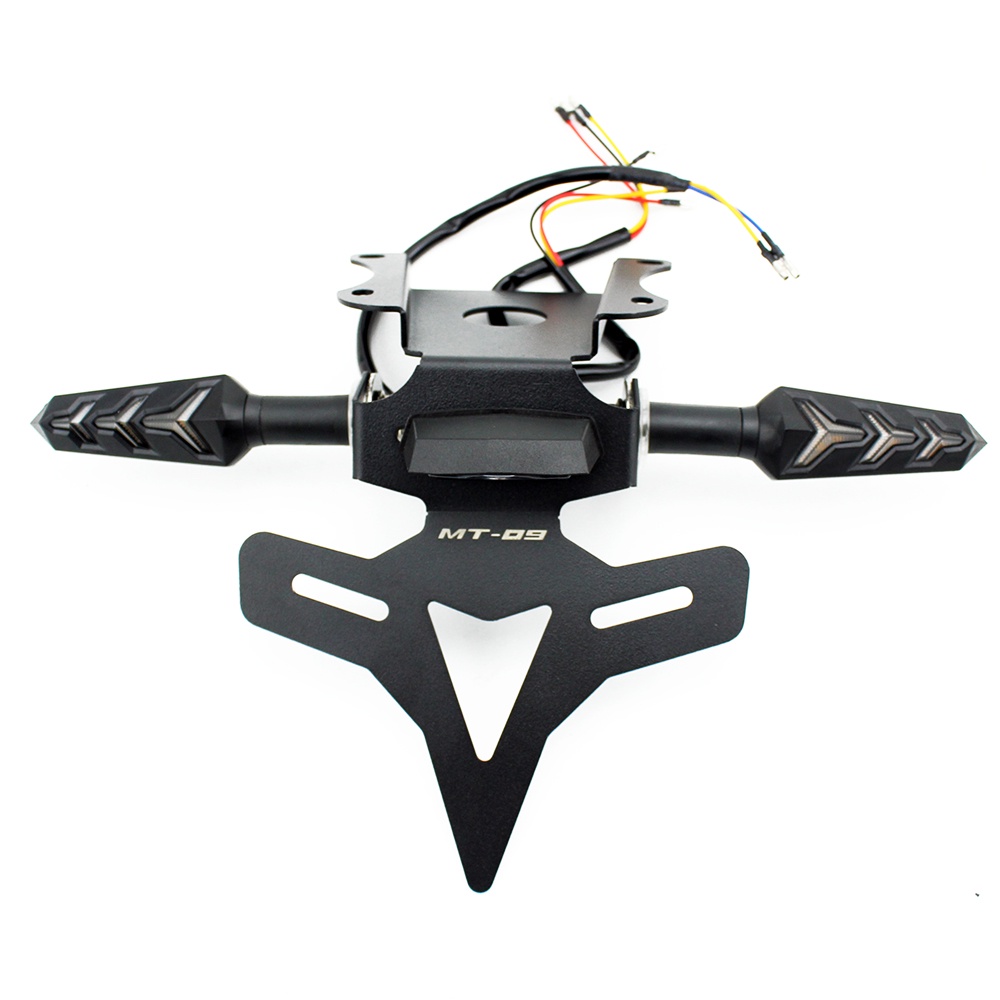 License Plate Holder LED Turn Sinal Light For YAMAHA MT-09 MT09 2021-2022 Motorcycle Tail Tidy ...