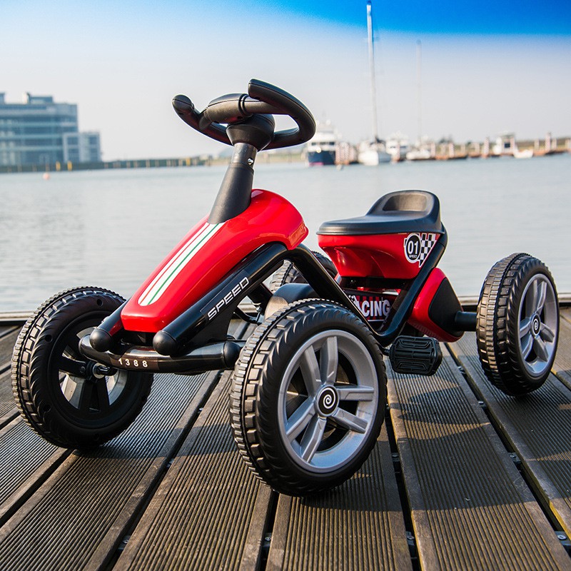 Children Pedal Go Kart 4 Wheels Pedal Bicycle Kids Ride On Toy Birthday ...
