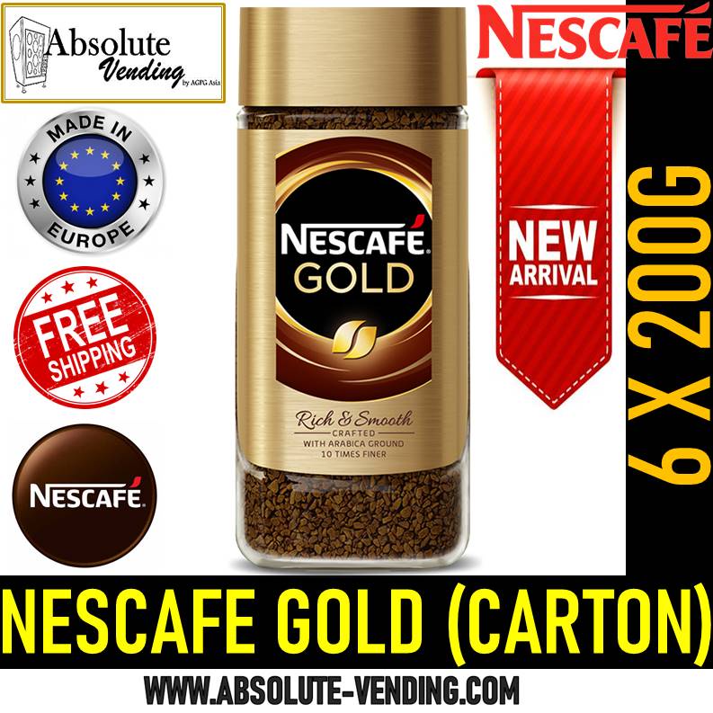 [CARTON] NESTLE Nescafe Gold 200G X 6 (GLASS) | Shopee Singapore
