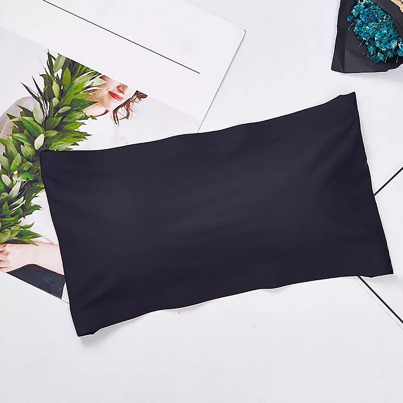 Korean Ice Silk Tube Top Seamless Bra Strapless One-Piece Bras High ...