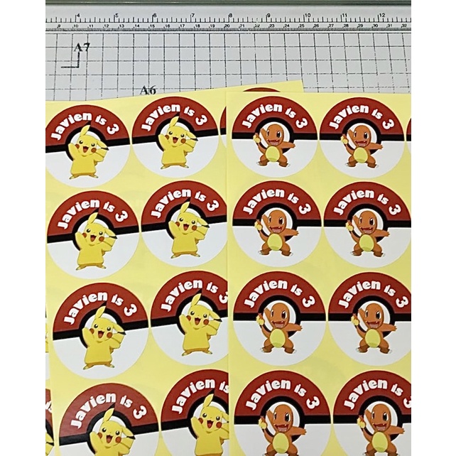 Pokemon Custom Round Birthday Stickers or Gift Tags | Shopee Singapore