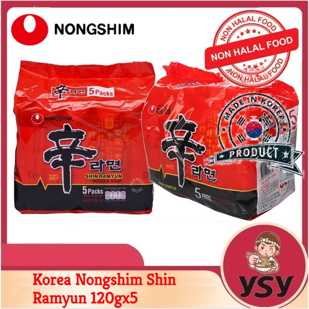 EXP: 04/2025 Made in Korea Nongshim Shin Ramyun Instant Noodle (120g x ...