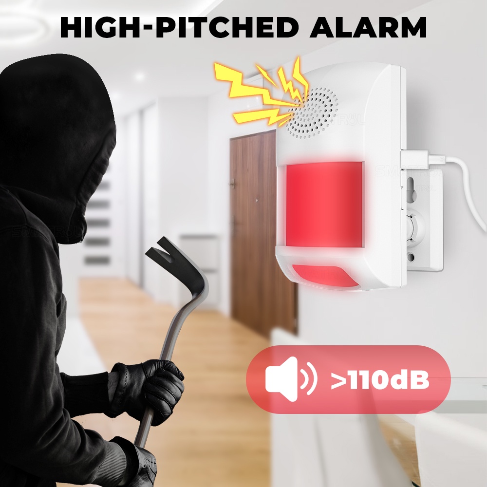SMATRUL Tuay Door Motion Sensor Alarm Arm And Disarm Smart WiFi Door ...