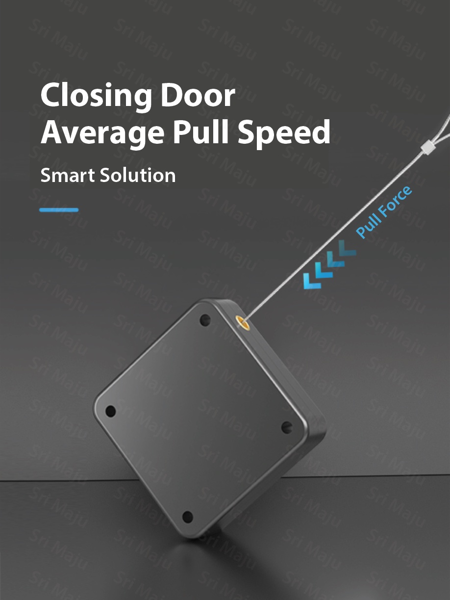 MAJU DS-WB Automatic Door Closer Soft Close Adjustable Wire Rope Punch ...