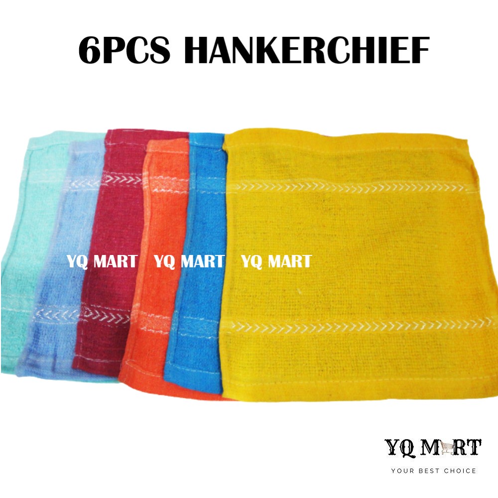 25X25CM Towel/ 6Pcs Hankerchief/ Small Towel/ Face Towel | Shopee Singapore