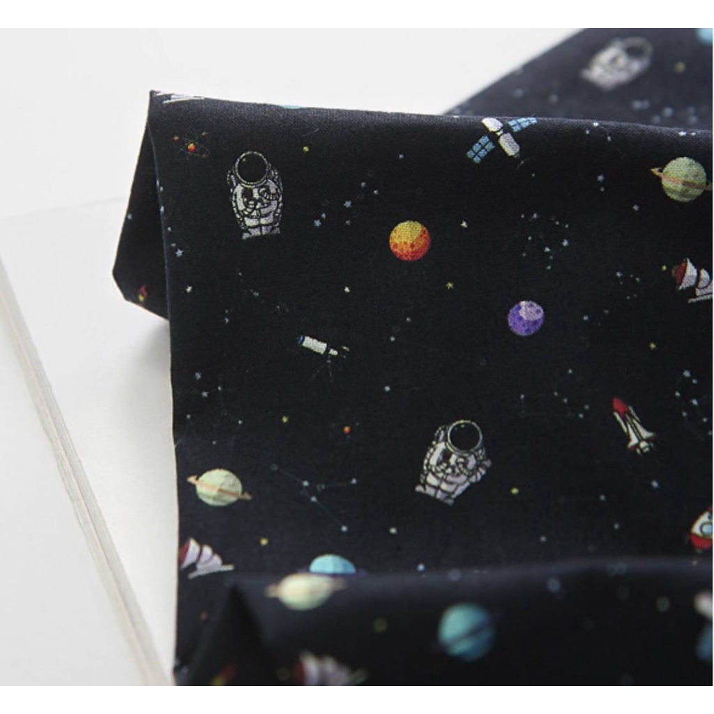 Universe Space Man planet Galaxy Patterned Fabric made in Korea by the ...