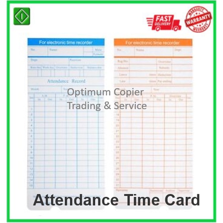 Attendance Time Card / Time Cards for Employees | Shopee Singapore