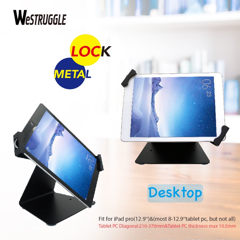 Universal Tablet Desktop Anti-Theft Security Grip with Lock & Key Stand ...