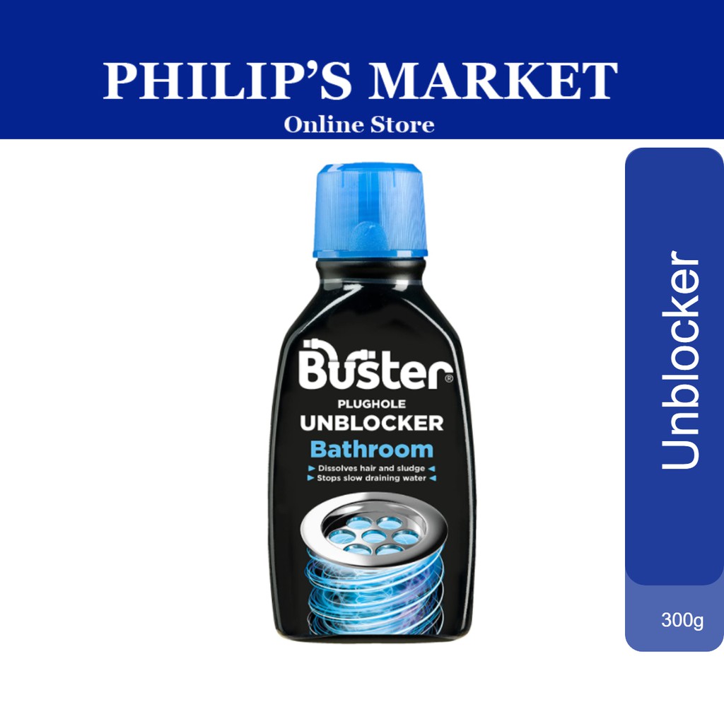 Buster Bathroom Plughole Drain Unblocker / Buster Eucalyptus Granules ...