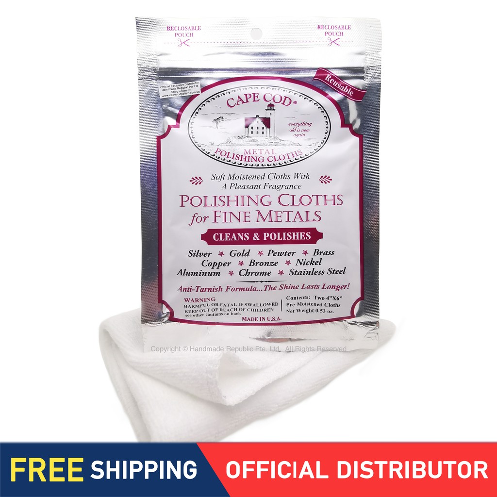 Cape Cod ® Polish - Metal Polishing Cloths (Starter Kit) with 1x ...