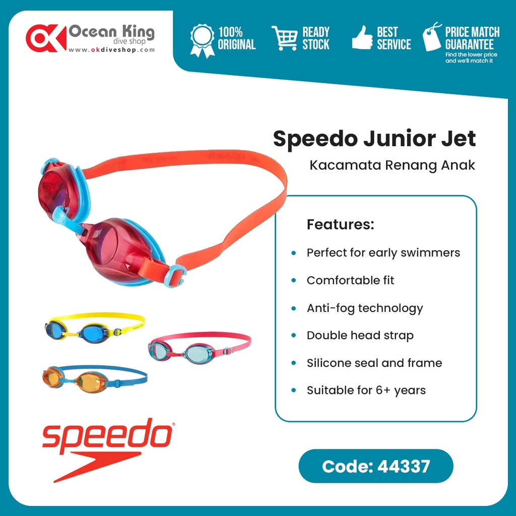 SPEEDO JUNIOR JET Swimming GOGGLES (For Kids) | Shopee Singapore