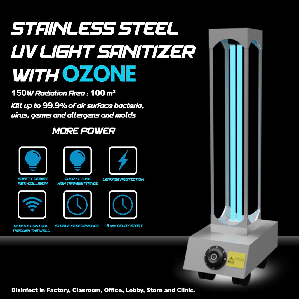 UV Light Sterilizer UVC Lamp Remote control Ultraviolet disinfection in ...