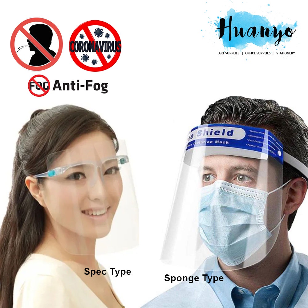 Reusable Protection Anti Virus,Foggy Clear Face Shield Sponge/Visor ...