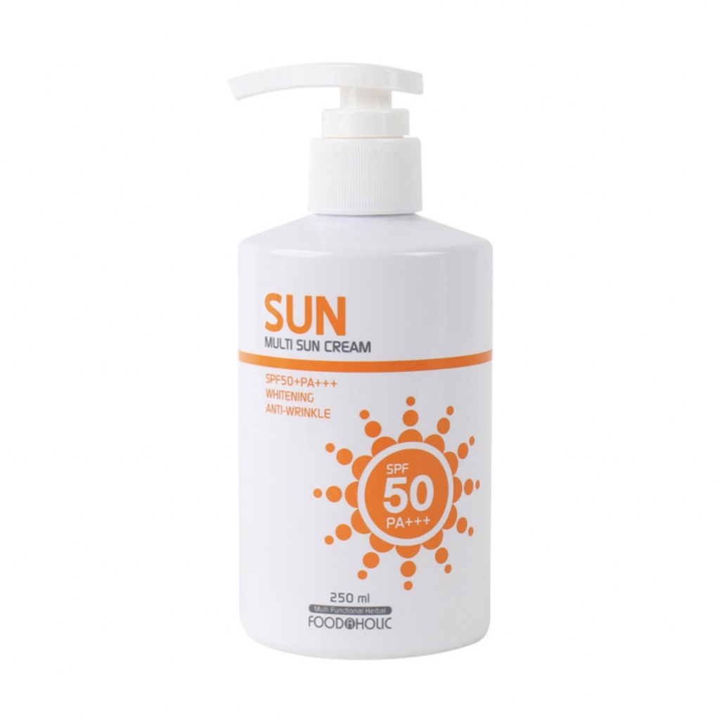 FOODAHOLIC Sunscreen Multi Sun Cream SPF 50+ PA +++ 250ML | Shopee ...