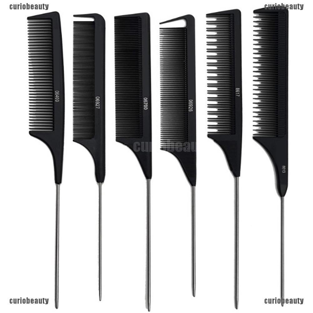 [D*SG@] Professional Hair Tail Comb Salon Cut Comb Styling Stainless ...