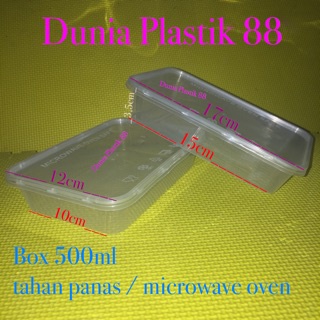 Contains 25 PCS boxes 500ML box, heat-resistant plastic rice food jar ...