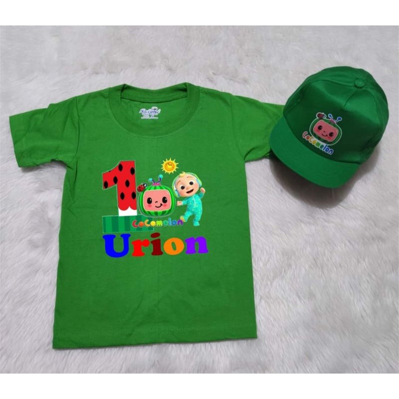 CocomelonT SHIRT and Cocomelon Cap for kids Customized name and age ...