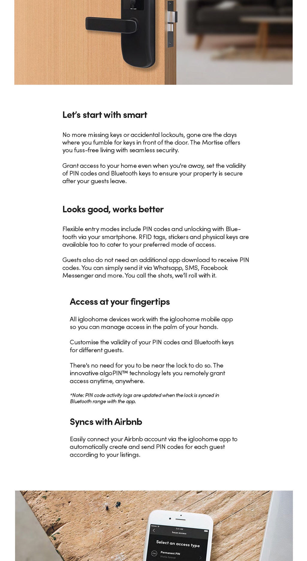 HDB/BTO BUNDLE (SYNC)- IGLOOHOME IGM3(WOODEN DOOR LOCK) + RM2(METAL ...