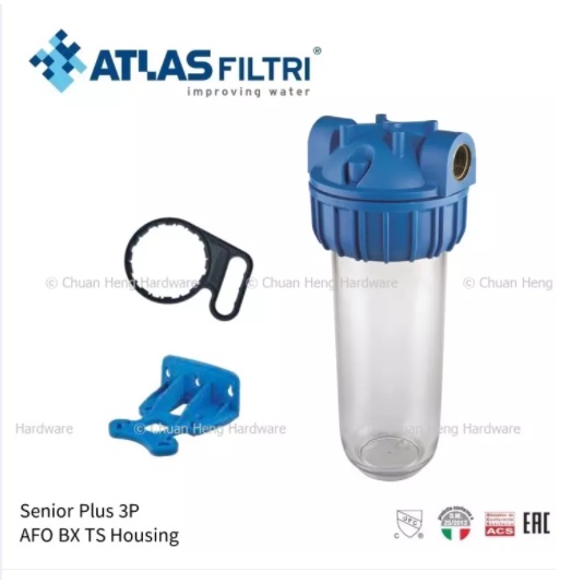 Atlas Filtri 10" Senior Plus 3P BX Housing Unit with FA 10 BX 25mcr ...