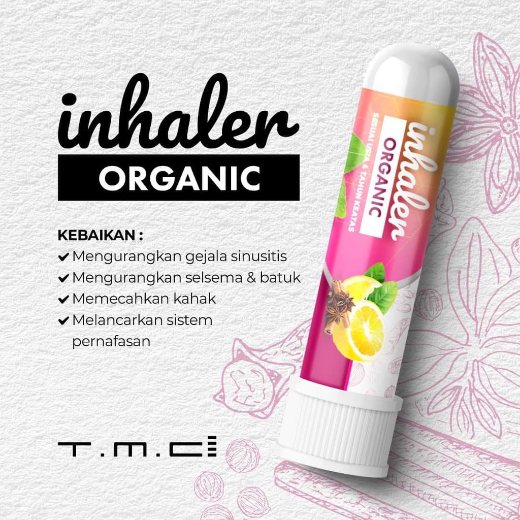 Tmc Organic Inhaler Nasal Congestion Nose Nasal Inhaler | Shopee Singapore